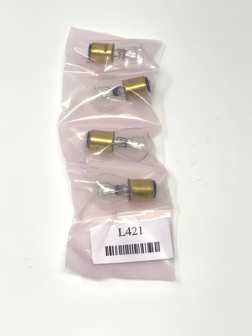 4-PACK MINIATURE 12V LAMP, DOUBLE FILAMENT, 21/6 CP -L421