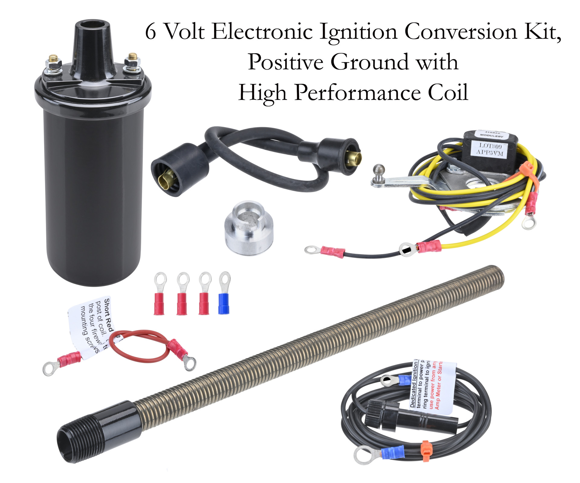 Ford Model A Ford 6 Volt pos ground Electric Ignition Kit - FSI-6PK