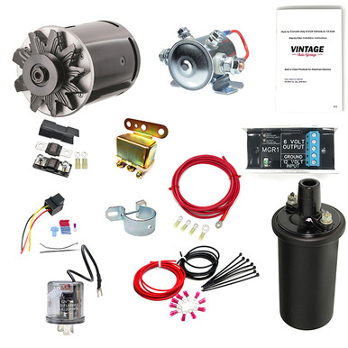 1948-1951 Ford H Series Flathead Six Powermaster 12 volt conversion kit ...