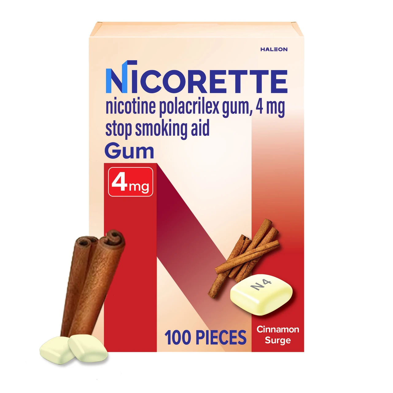 4mg Nicotine Gum Cinnamon Surge 200 Ct Bundle | Nicorette