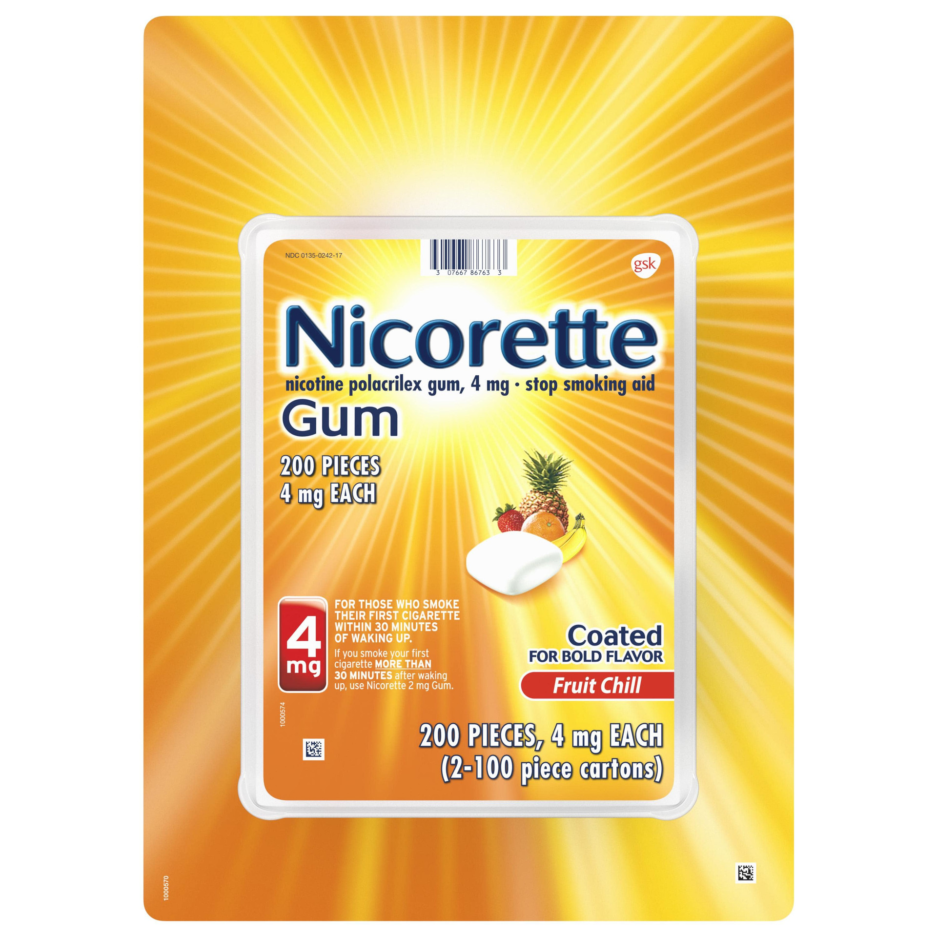 Nicorette® 4mg Gum Original Flavor 200ct