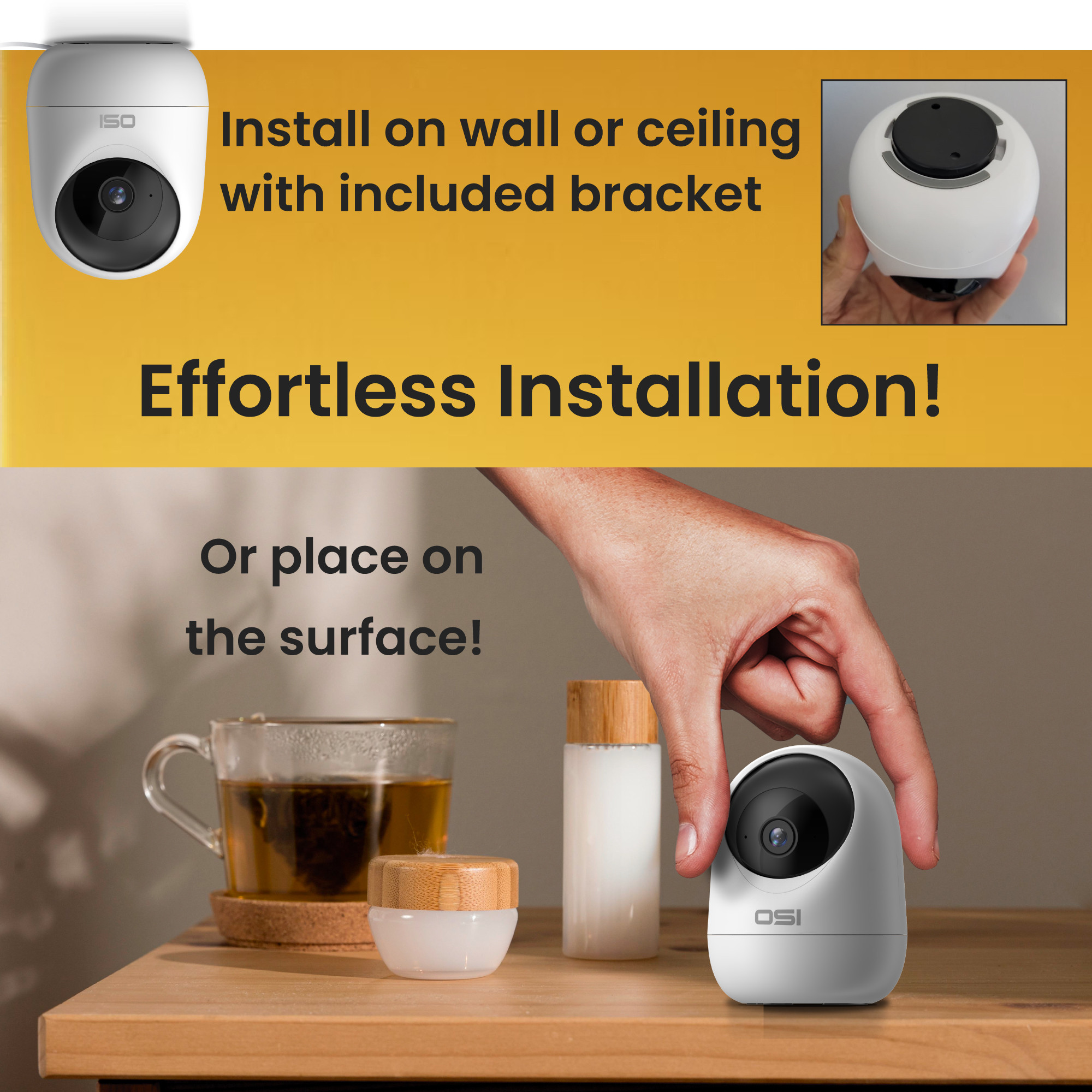 OSI Smart Indoor Wi-Fi Mini PTZ Camera