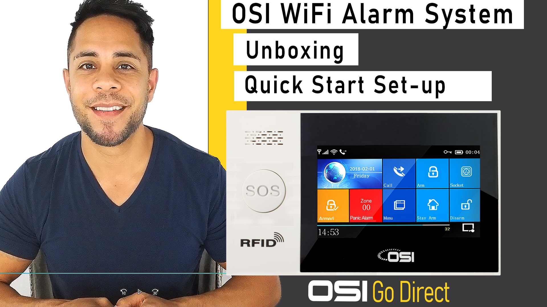 OSI Smart Wireless Alarm System Unboxing & Quick-Start Video Guide ...