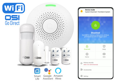 OSI DIY Smart Wi-Fi Mini Alarm System - 5-Piece (No monthly fees)