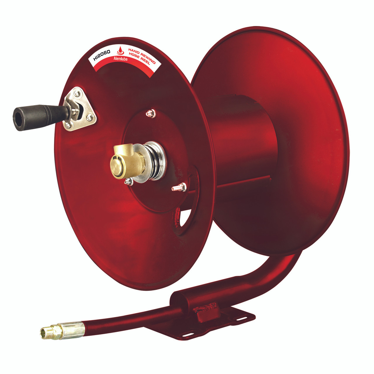 H12060 Alemlube economy hand rewind hose reel, 12mm ID x 20m capacity ...