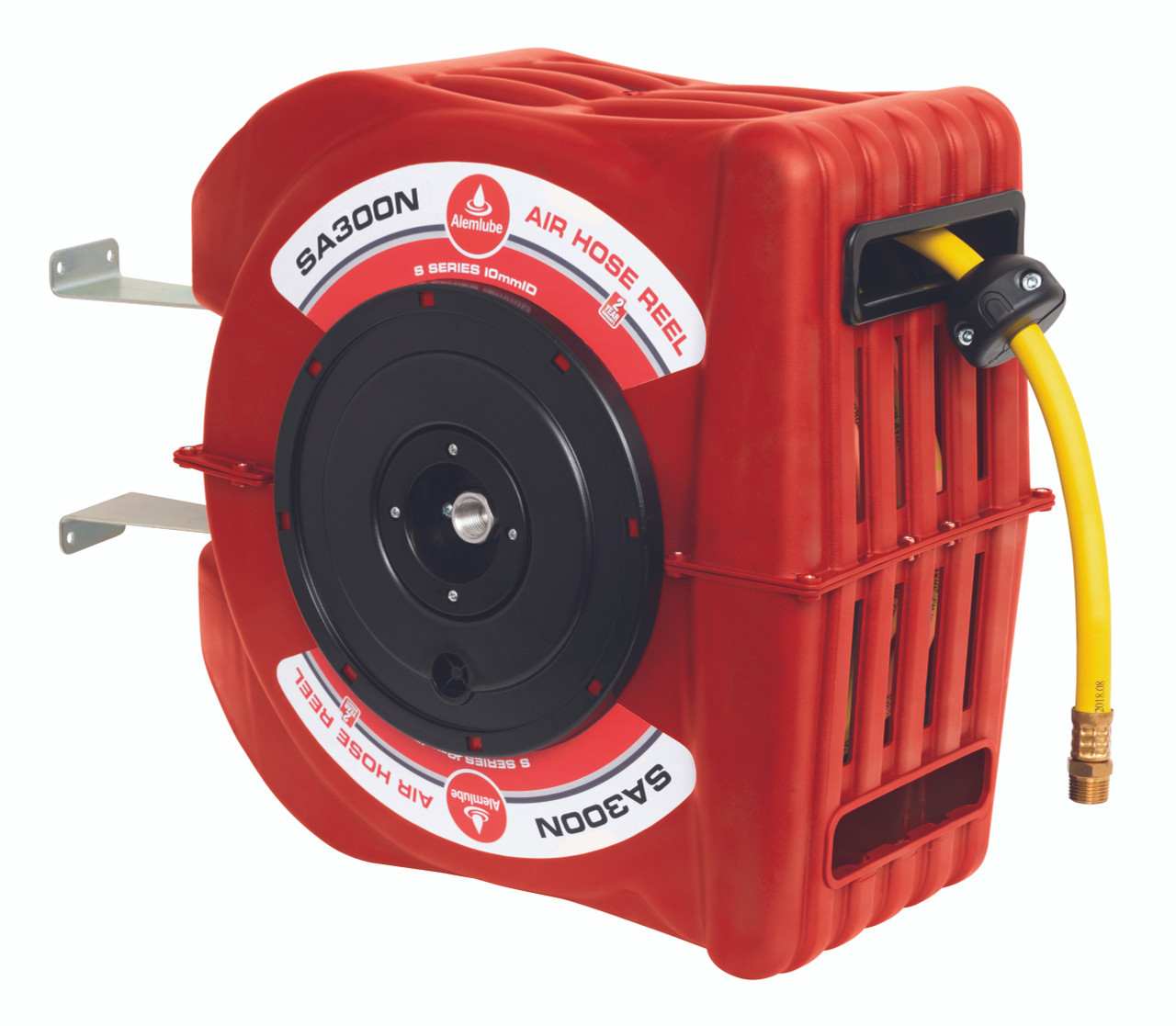 SA300N Alemlube S Series hose reel, 18m x 10mm ID hybrid polymer hose ...