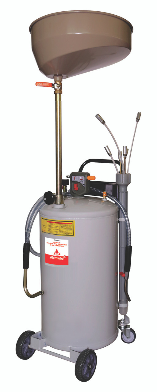 10070 Alemlube waste oil drainer & extractor with 70L reservoir and 16L ...