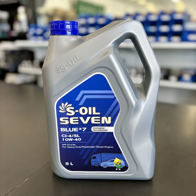 E107877 S-Oil #7 CI-4 10W-40 Synthetic Diesel Engine Oil 5L - Filter ...
