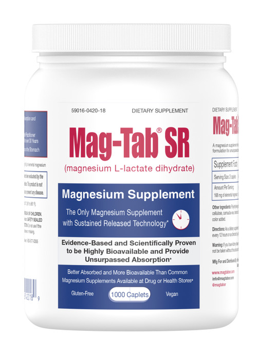 Magnesium Supplements 1,000 Count Bottle Mag-Tab®SR Caplets