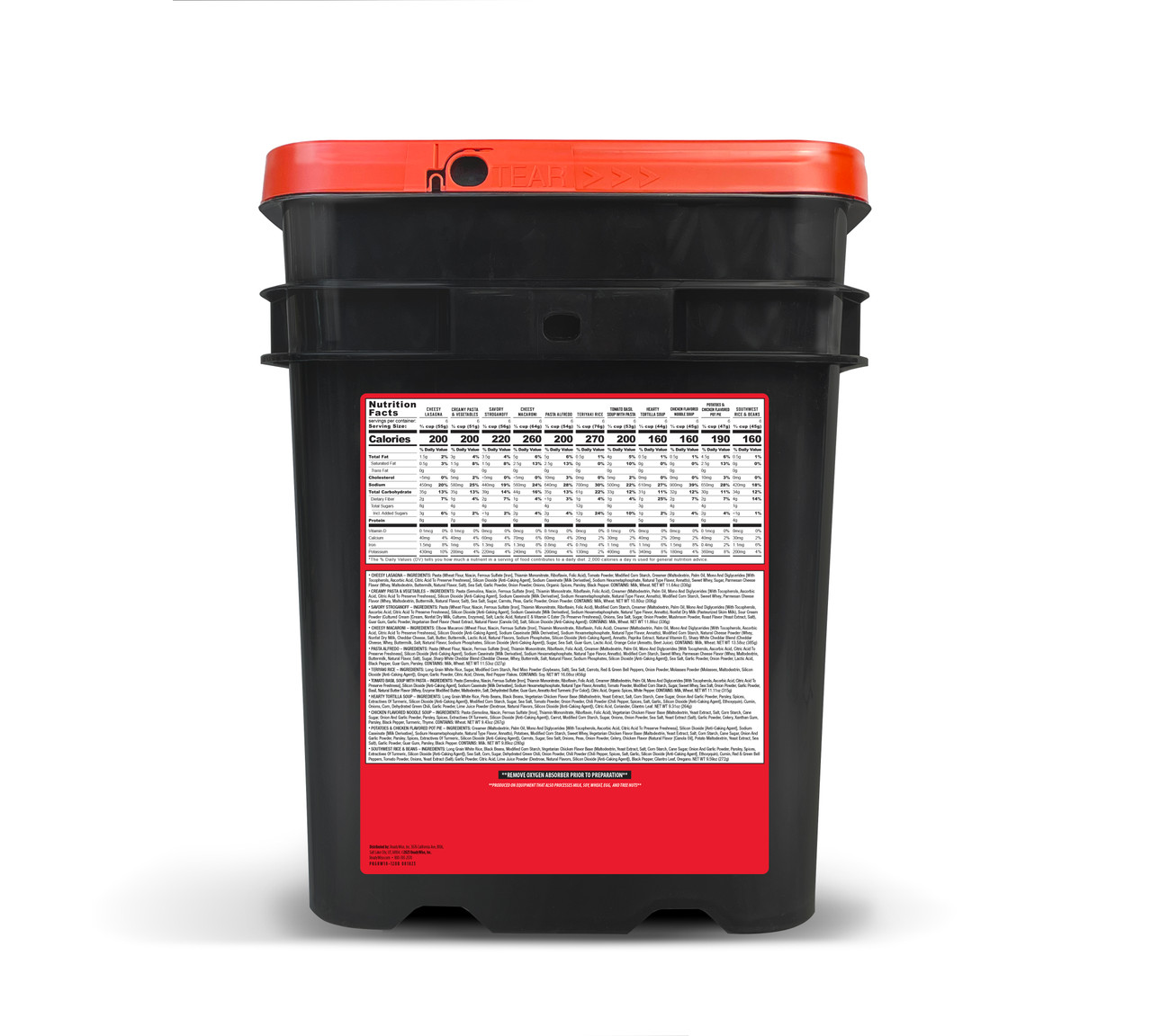84 Serving Breakfast & Entree Grab & Go Bucket