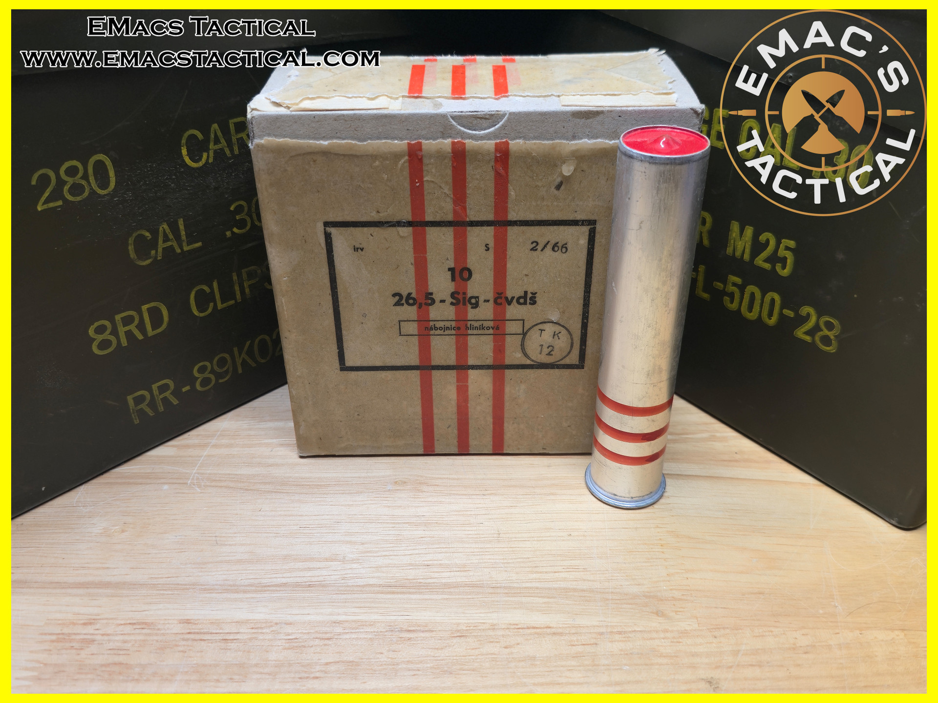 26.5mm Czech Flares Triple Red Rain Long *Rare* - EMac's Tactical Armory