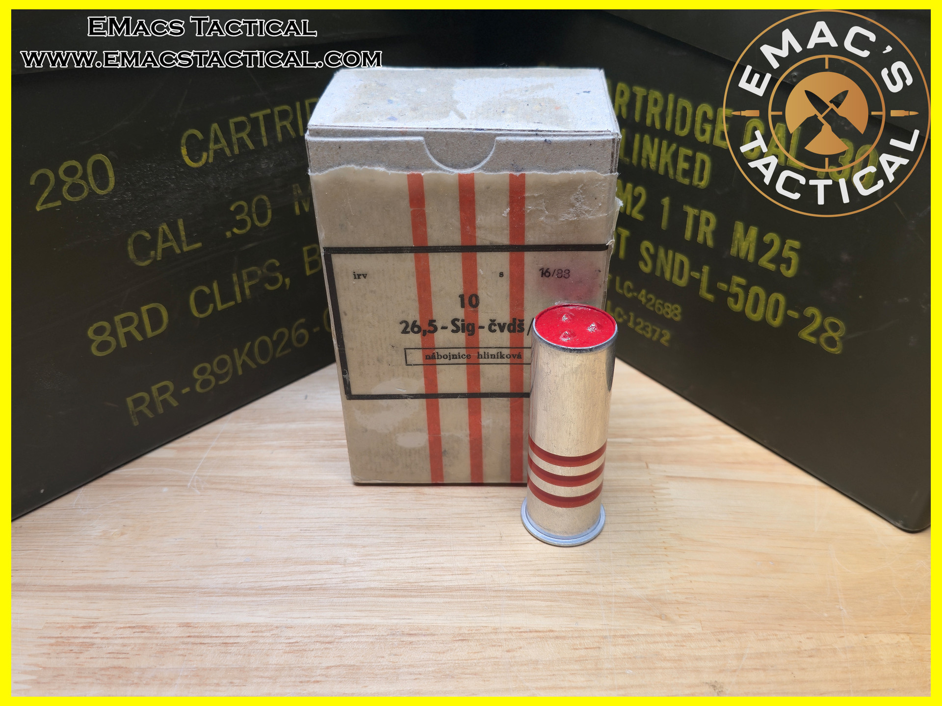 26.5mm Czech Flares Triple Red Rain Short *Rare* - EMac's Tactical Shop