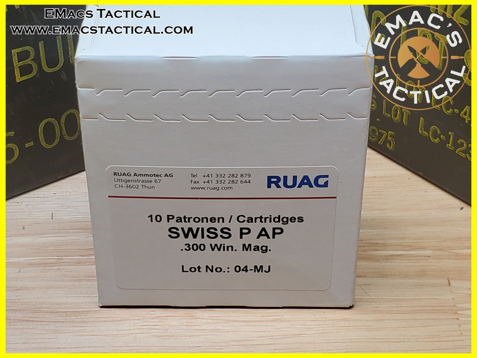 300 Win Mag AP8 | Armor Piercing Swiss P. AP. [Box] - EMac's Tactical ...