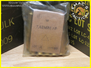 .308/7.62x51 FN P80 Armor Piercing Black Tip Round-Battle Pack NATO ...