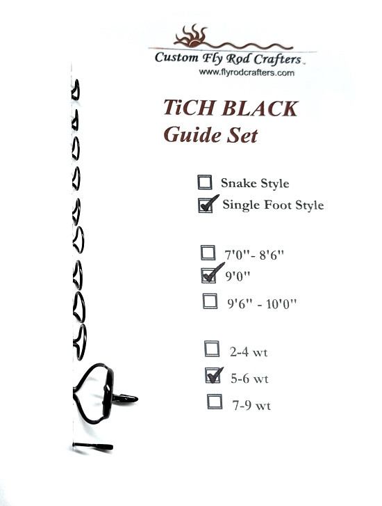TiBlack Single Foot Guide Set - Custom Fly Rod Crafters