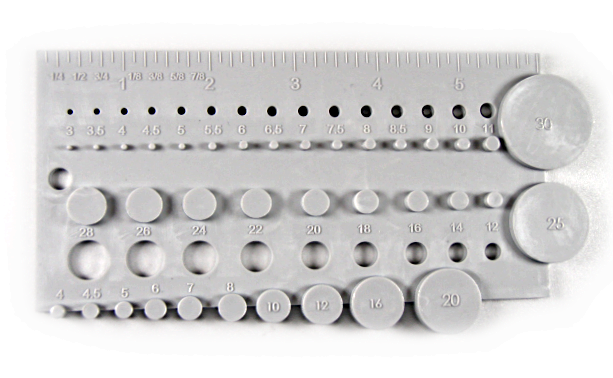 Tip & Guide Sizing Gauge - Custom Fly Rod Crafters