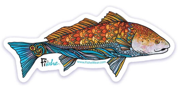 Fishe 'Radical Red Fish' Stickers - Custom Fly Rod Crafters