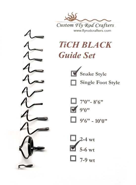 TiGrey Single Foot Guide Set - Custom Fly Rod Crafters