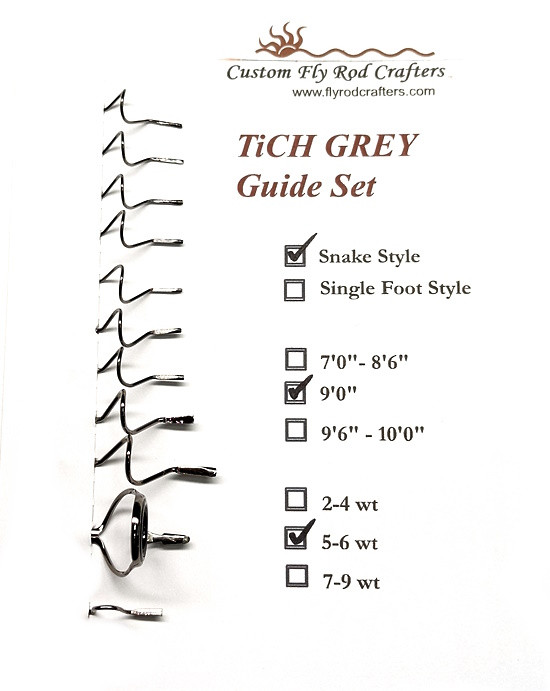 TiGrey Single Foot Guide Set - Custom Fly Rod Crafters