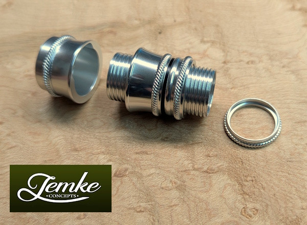 Lemke LC1 Nickel Anodized Downlocking Reel Seat - Custom Fly Rod Crafters
