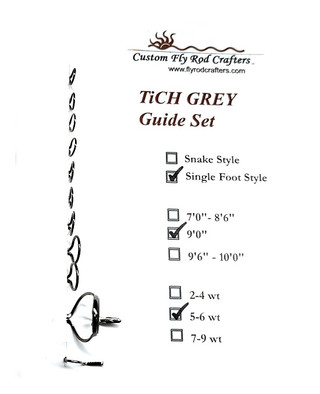 TiGrey Single Foot Guide Set - Custom Fly Rod Crafters