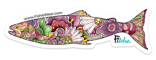 Fishe 'REDtro Salmon' Stickers - Custom Fly Rod Crafters