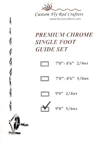 Premium Chrome Fly Rod Single Foot Guide Set - Custom Fly Rod Crafters