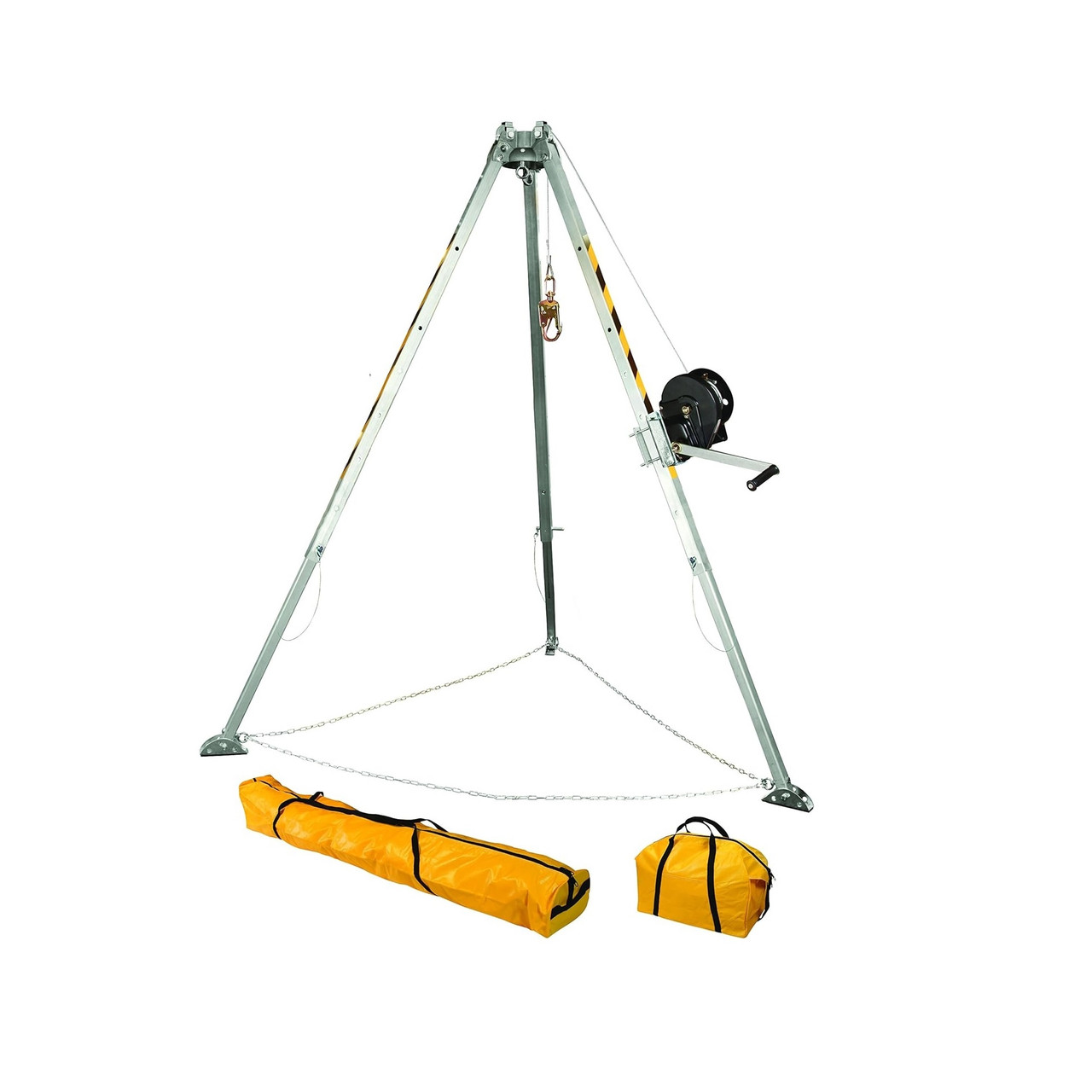 Confined Space Tripod System with 60' Galvanized Steel Personnel Winch ...