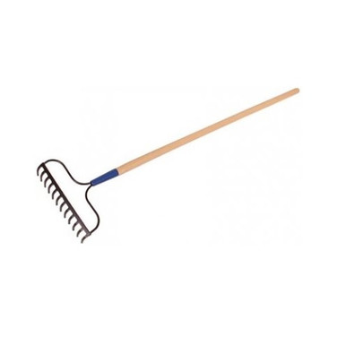 Bow Rake, Forged, with Fiberglass Handle and Cushion Grip (15 Tooth ...