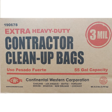 Extra Heavy Duty Contractor Clean-Up Bags (55 Gallon) - Fisher's Tools ...