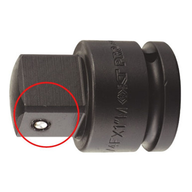 Impact Drive Adapter with Ball 1" Drive - Fisher's Tools & Handles