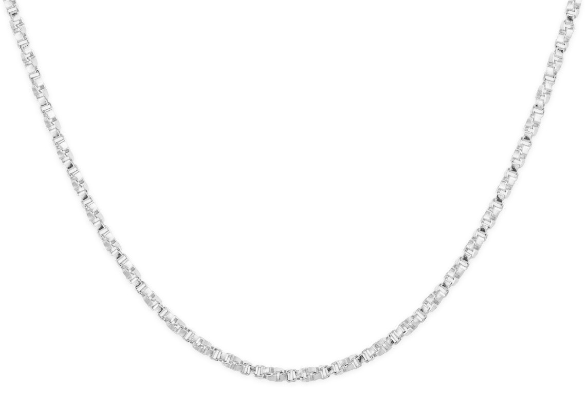 Sterling Silver 0.97mm Twisted Box Necklace