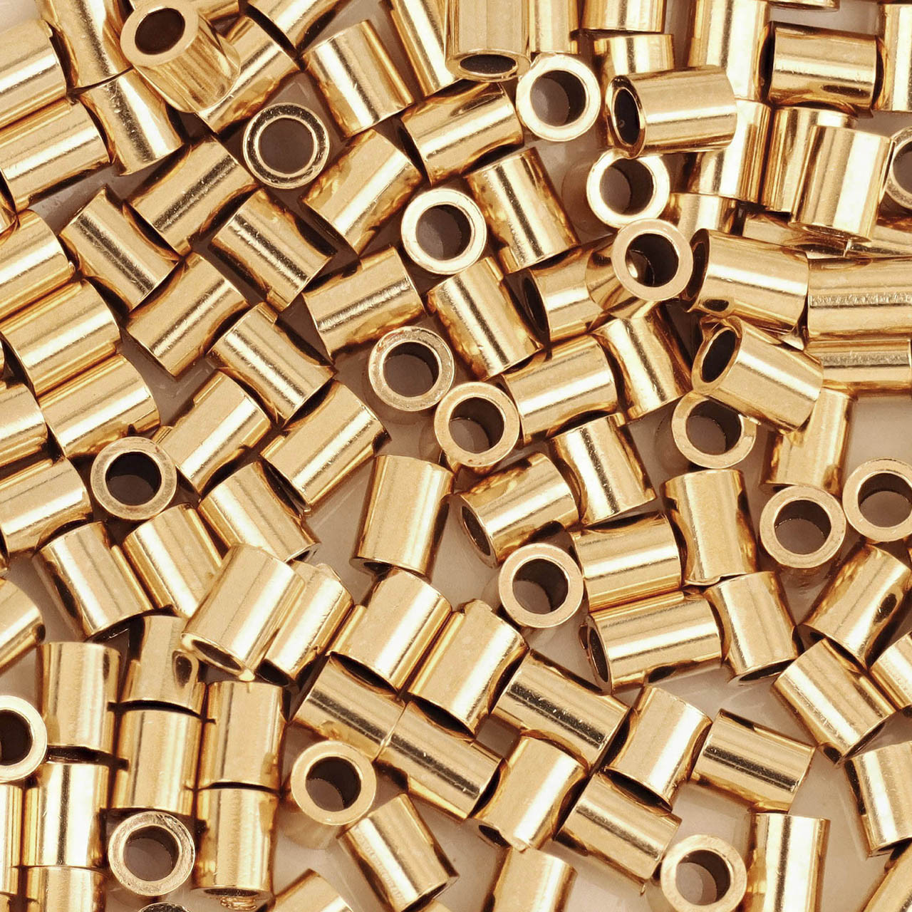 14K Gold Filled Crimp Beads 1.5x2mm