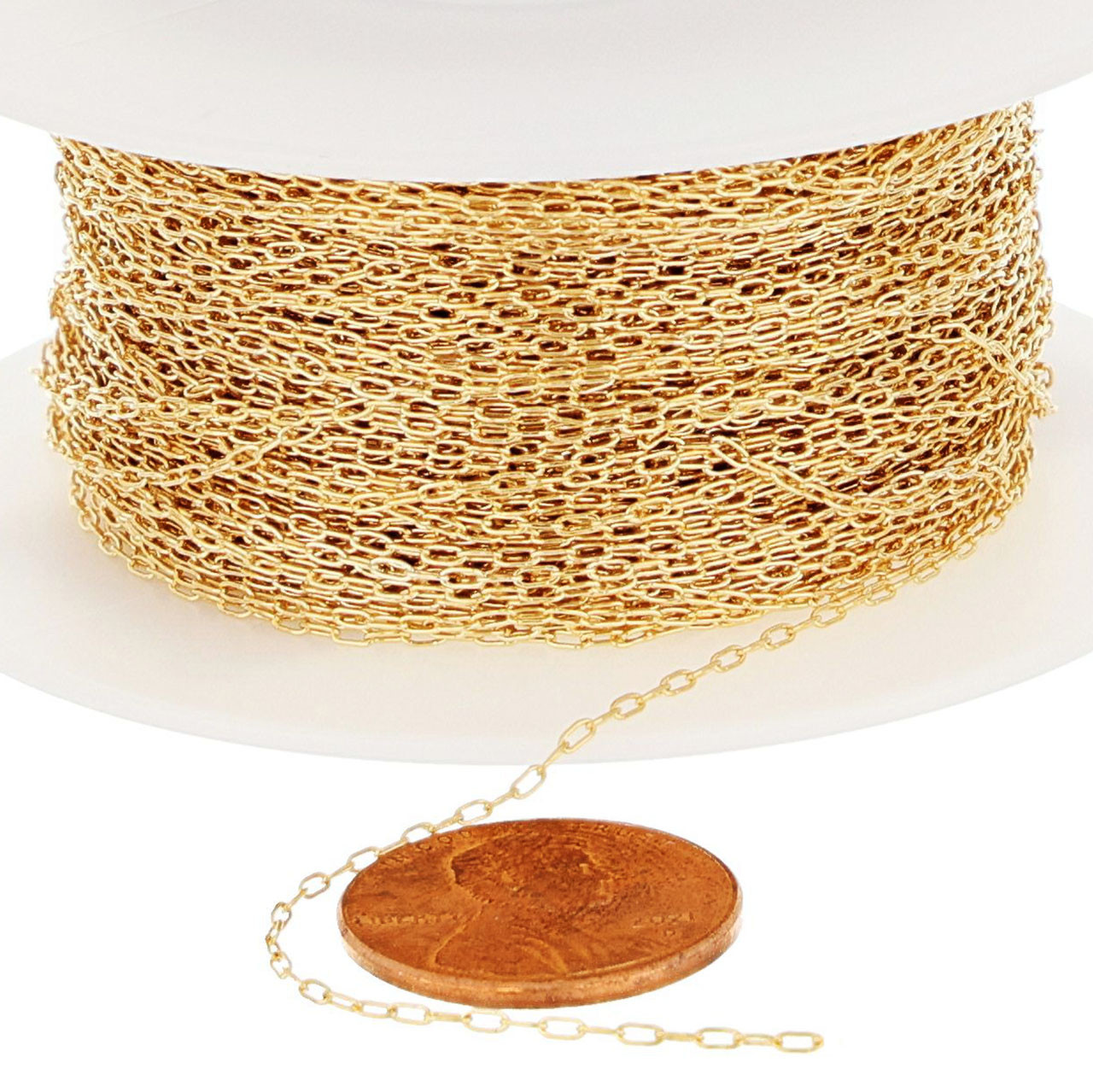 1.5X2.7 mm Gold Filled Drawn Cable Chain