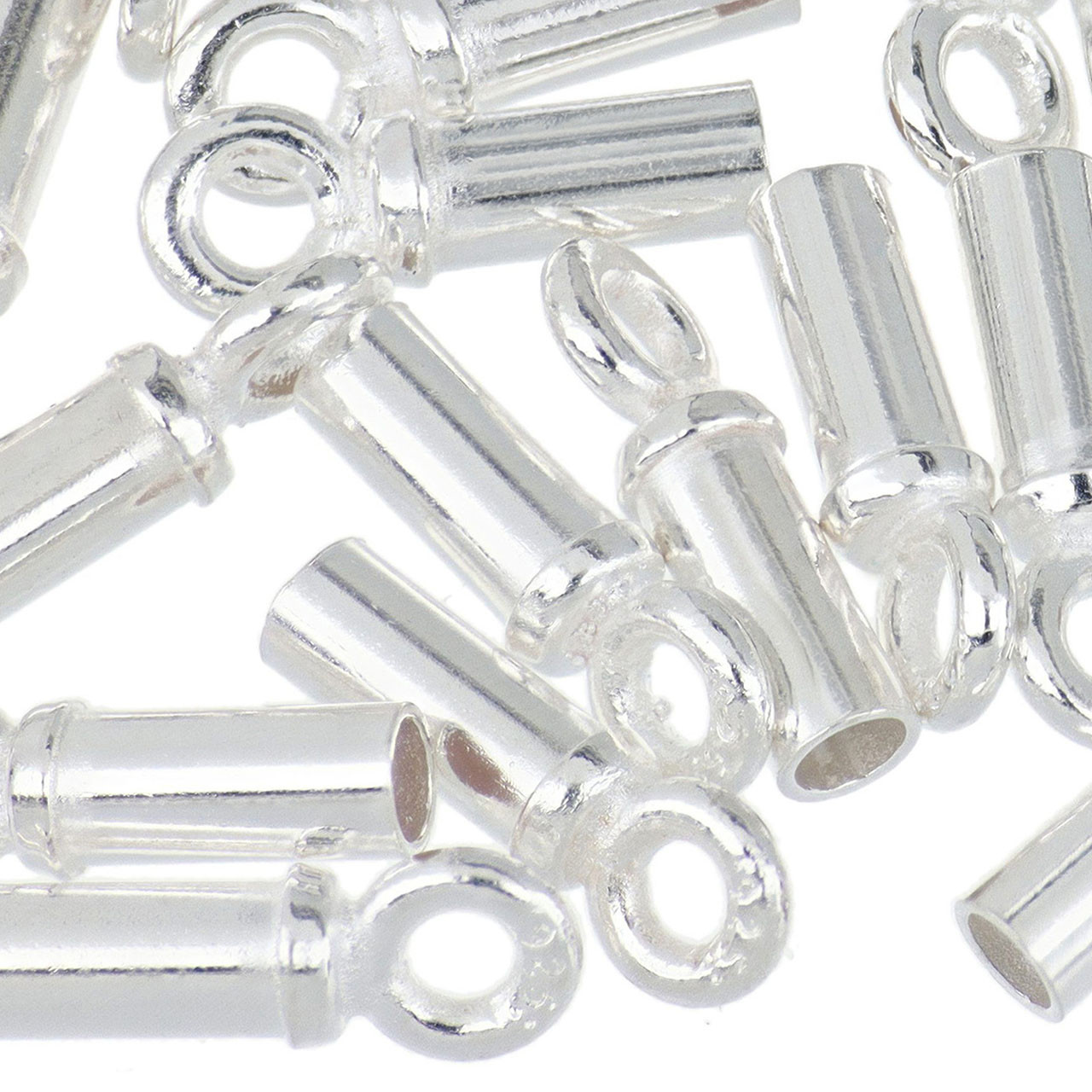 Sterling Silver End Caps - 1.5mm ID 4 Pcs