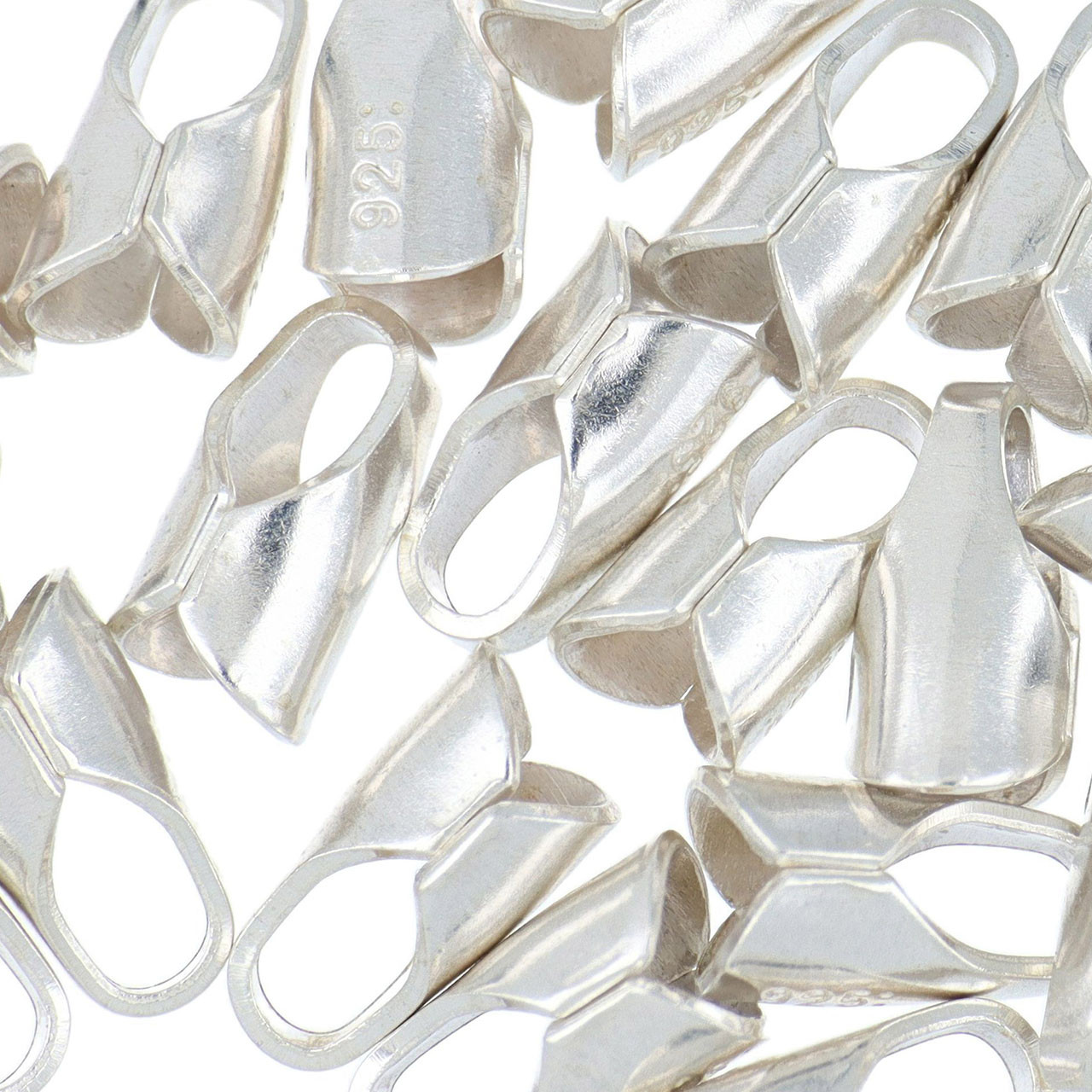 Sterling Silver Round End Caps - 2.5mm ID 10 Pcs