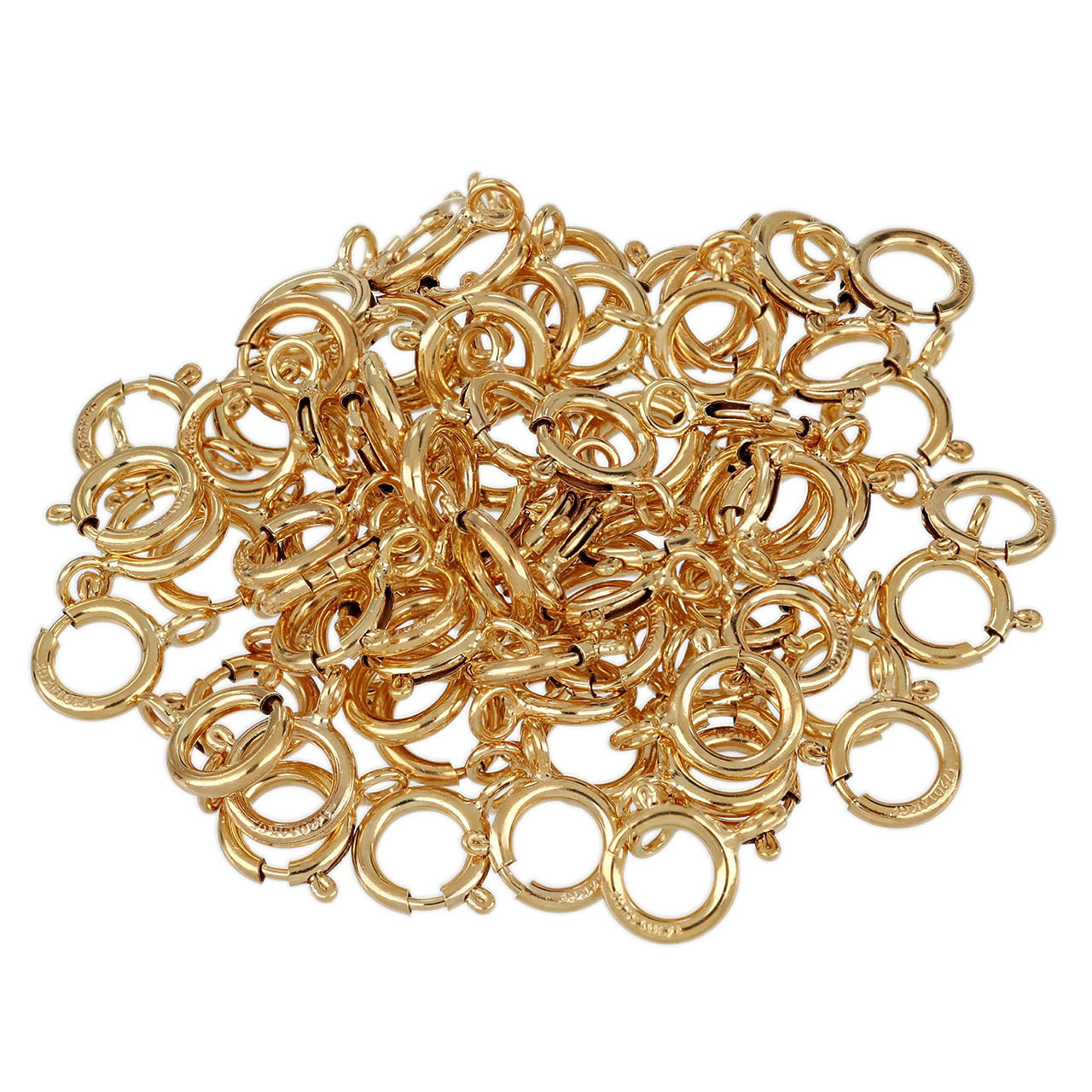 14K Gold Filled Spring Ring Clasps W/Closed Ring 5.5mm 5Pcs