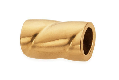 14k Gold Filled Twisted Crimp Beads 2x3mm 20Pcs