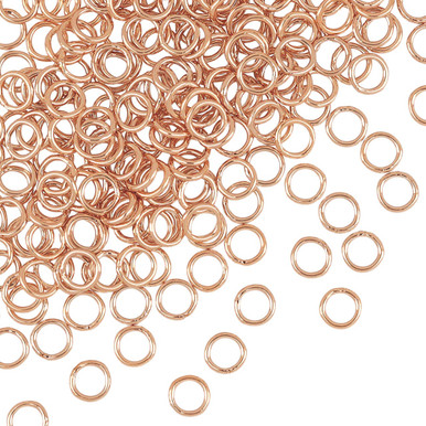 14K Rose G/Filled Closed Jump Ring - 4mm 22g 20 Pcs
