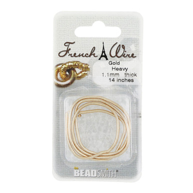 Heavy French Wire In New Gold Color 1.1 mm 14 Inches