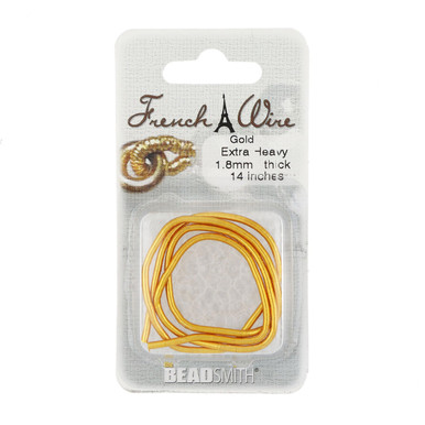 Extra Heavy French Wire In New Gold Color 1.8 mm 14 Inches