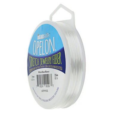 Opelon® Stretch Jewelry Fiber 0.7mm 82 Ft - White