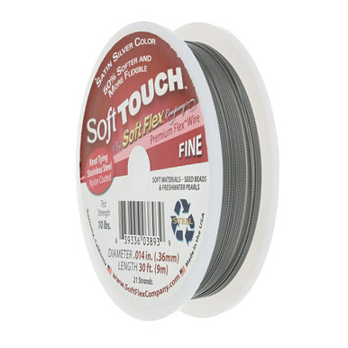 Soft Touch™ Wire 30 FT .36mm Satin Silver - 1 Roll