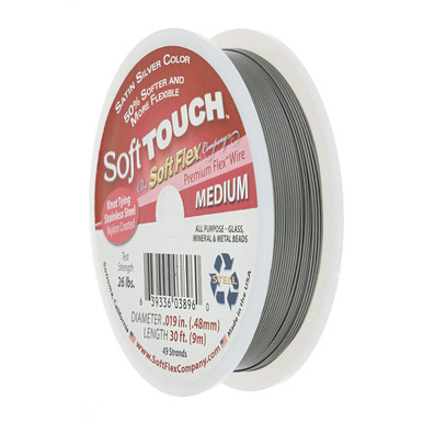 Soft Touch™ Wire 30 FT .48mm Satin Silver - 1 Spool