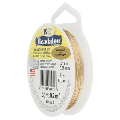 Beadalon® 30 FT 19 Strand Gold Color - 1 Spool