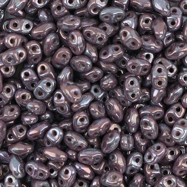 Miniduo™ Czech Glass Beads Violet Nebula