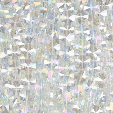 Transparent Rainbow - 14 mm Equal Cross Shape Glass Beads