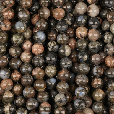 Natural Gemstone Beads 8mm- Llanite