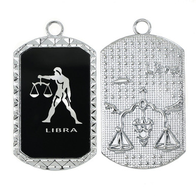 Stainless Steel Libra Zodiac Pendant - 1 Pc