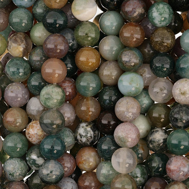 Round Smooth Gemstone Beads 6mm 15 IN Strand-Indian Agate